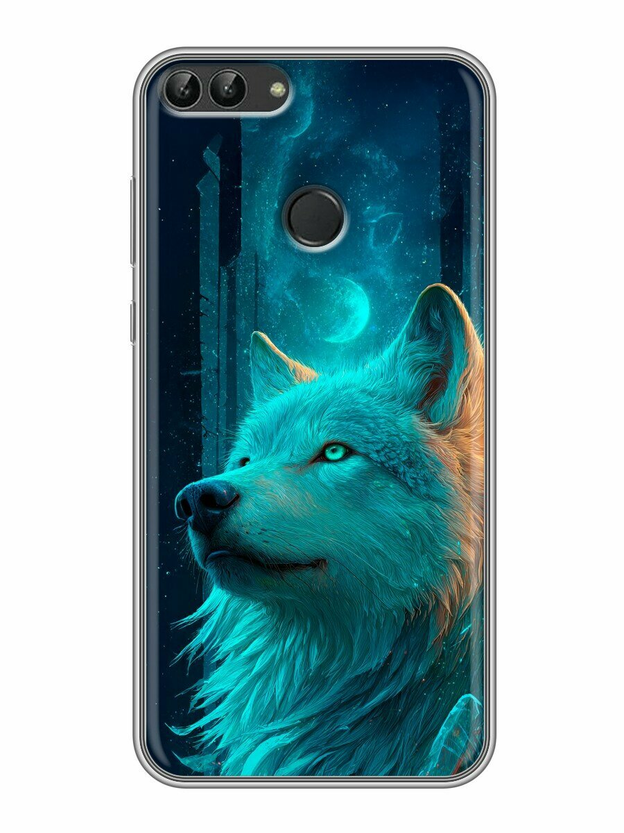 Чехол для Huawei P Smart 2018 с принтом волк (Хуавей П Смарт 2018)