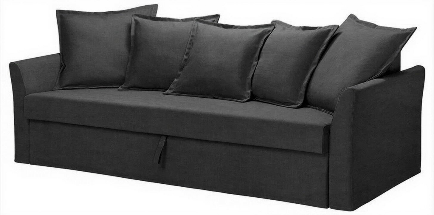 Диван еврокнижка Хольмсунд икеа, обивка рогожка Savanna Plus Grafit