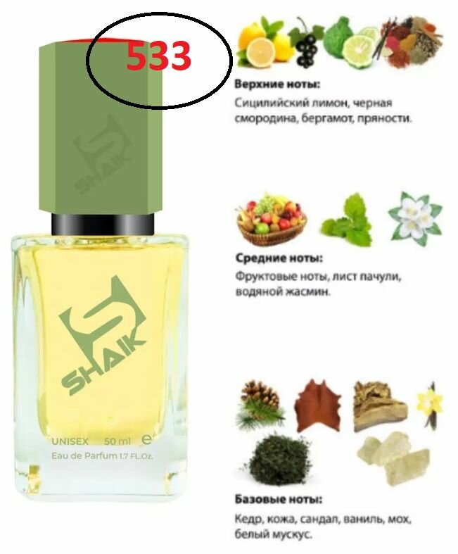 SHAIK PARIS MW 533 Fougere Ambery MEGAMAR Парфюмерная вода 50мл Унисекс