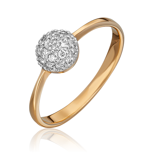 Кольцо, красное золото, 585 проба, бриллиант