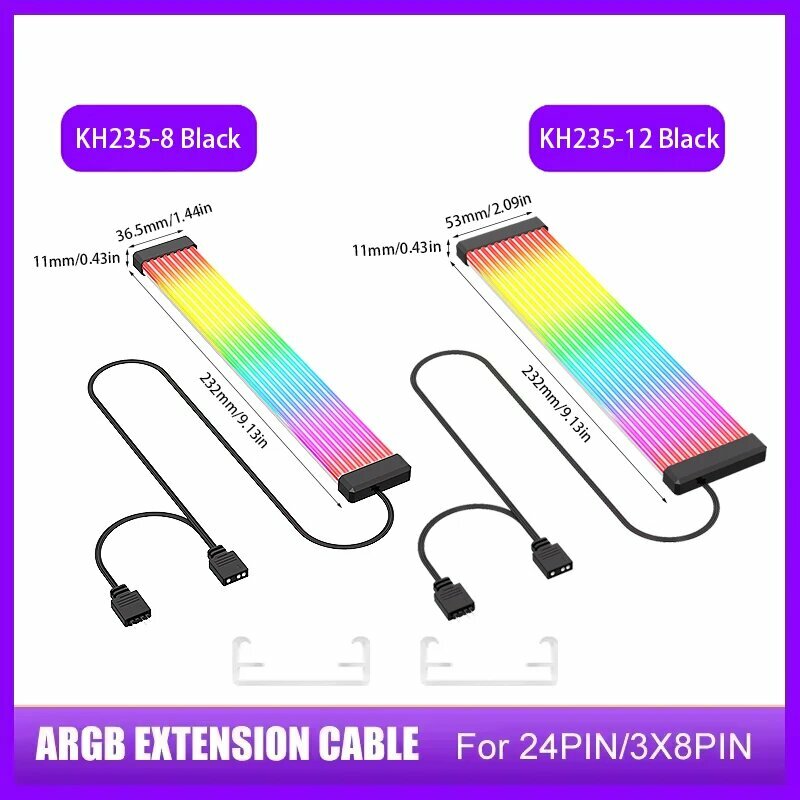 Кабель-удлинитель Для Материнской Платы ПК С ARGB-синхронизацией 5В, 3-контактный, Гибкая Светодиодная Лента, DIY-комплект