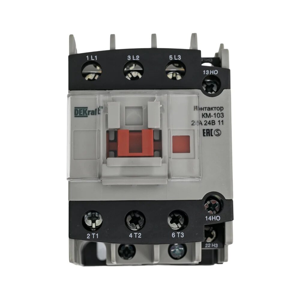 Контактор Dekraft, КМ103-025A-024B-11 AC3 22115DEK, износостойкий, 400 В, 690 В