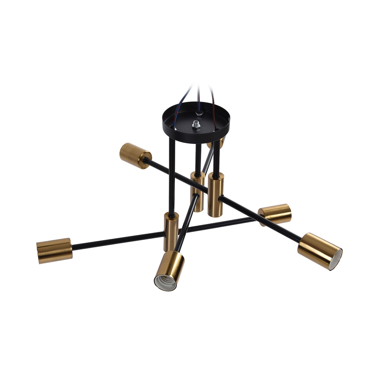 Потолочный светильник с 6 головками, скандинавский современный минималистичный потолочный светильник из кованого железа для гостиной, спальни, 110‑220 В