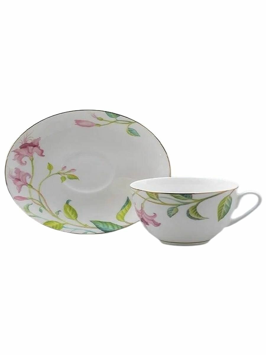 Чашка с блюдцем форма "Весеняя-2" рисунок "Сад мечты", Императорский фарфоровый завод