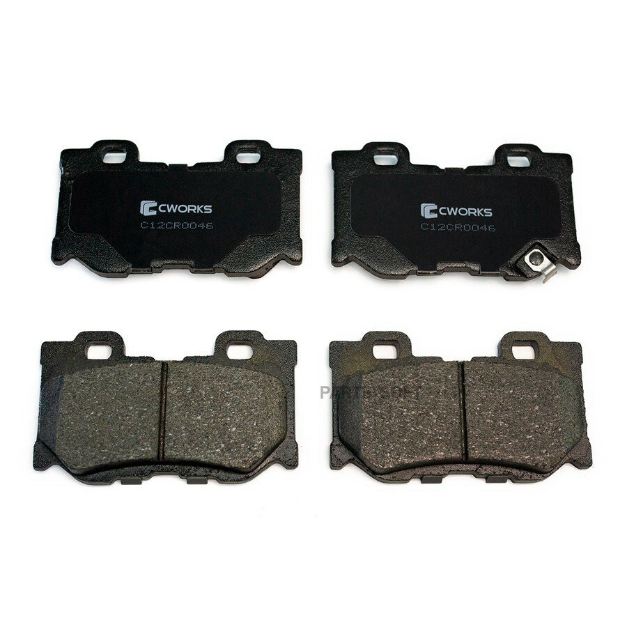 CWORKS Тормозные колодки задние, Low Metallic