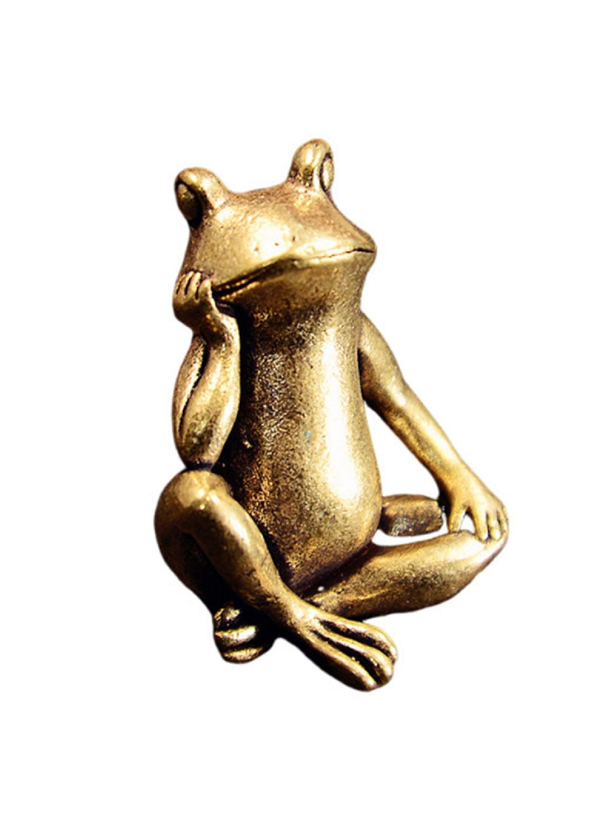 Художественная Статуэтка древесной лягушки из бронзы Ручной работы Уникальная Настольная изюминка