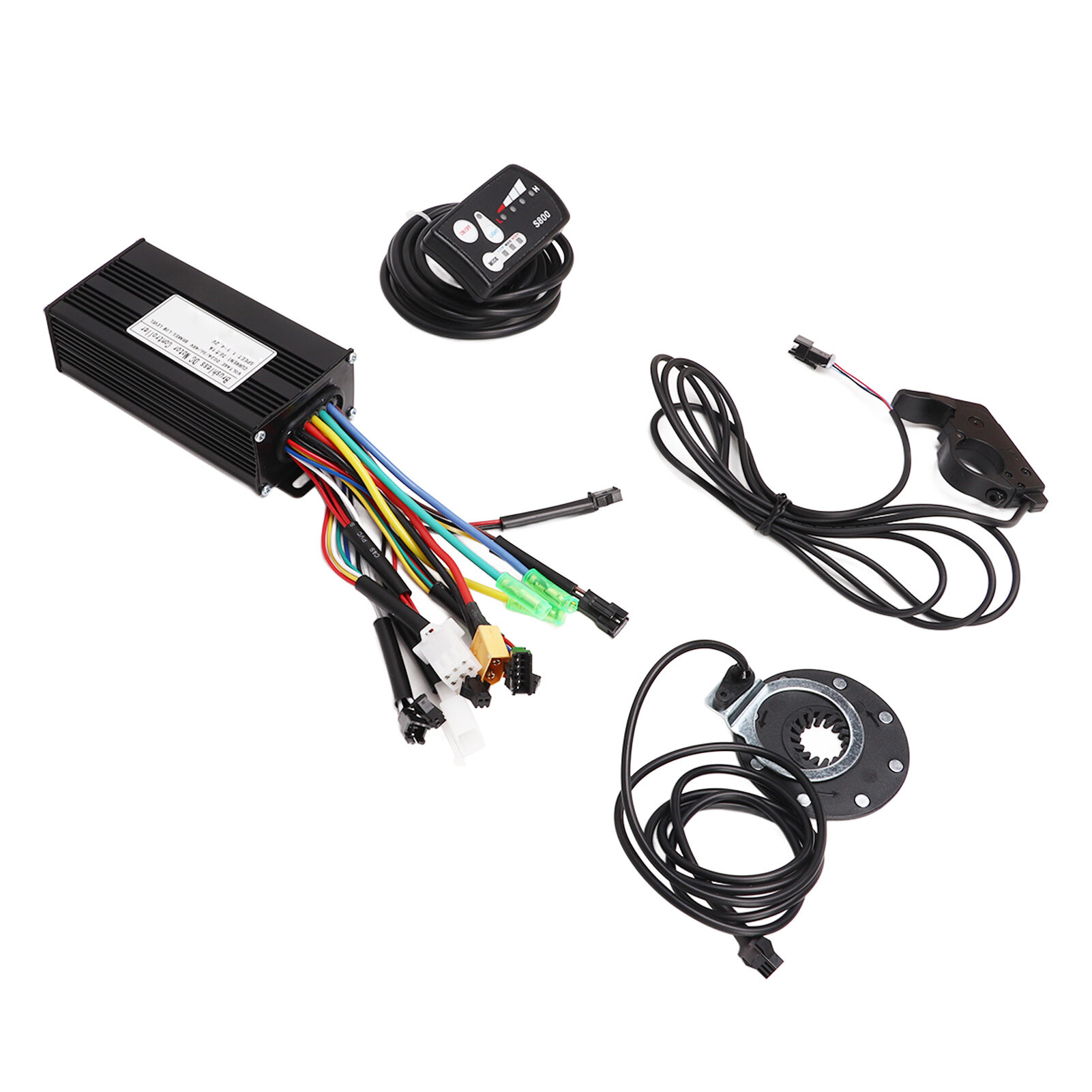 24 В, 36 В, 48 В, синусоидальный контроллер, дроссельная заслонка для большого пальца, PAS, светодиодный ЖК-метр, электрический велосипед, 3 режима, набор контроллеров двигателя