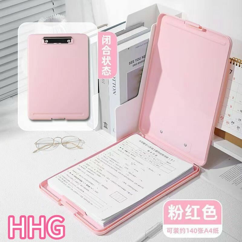 (1 шт.) Папка А4 большой емкости для хранения тестовой бумаги, розовая