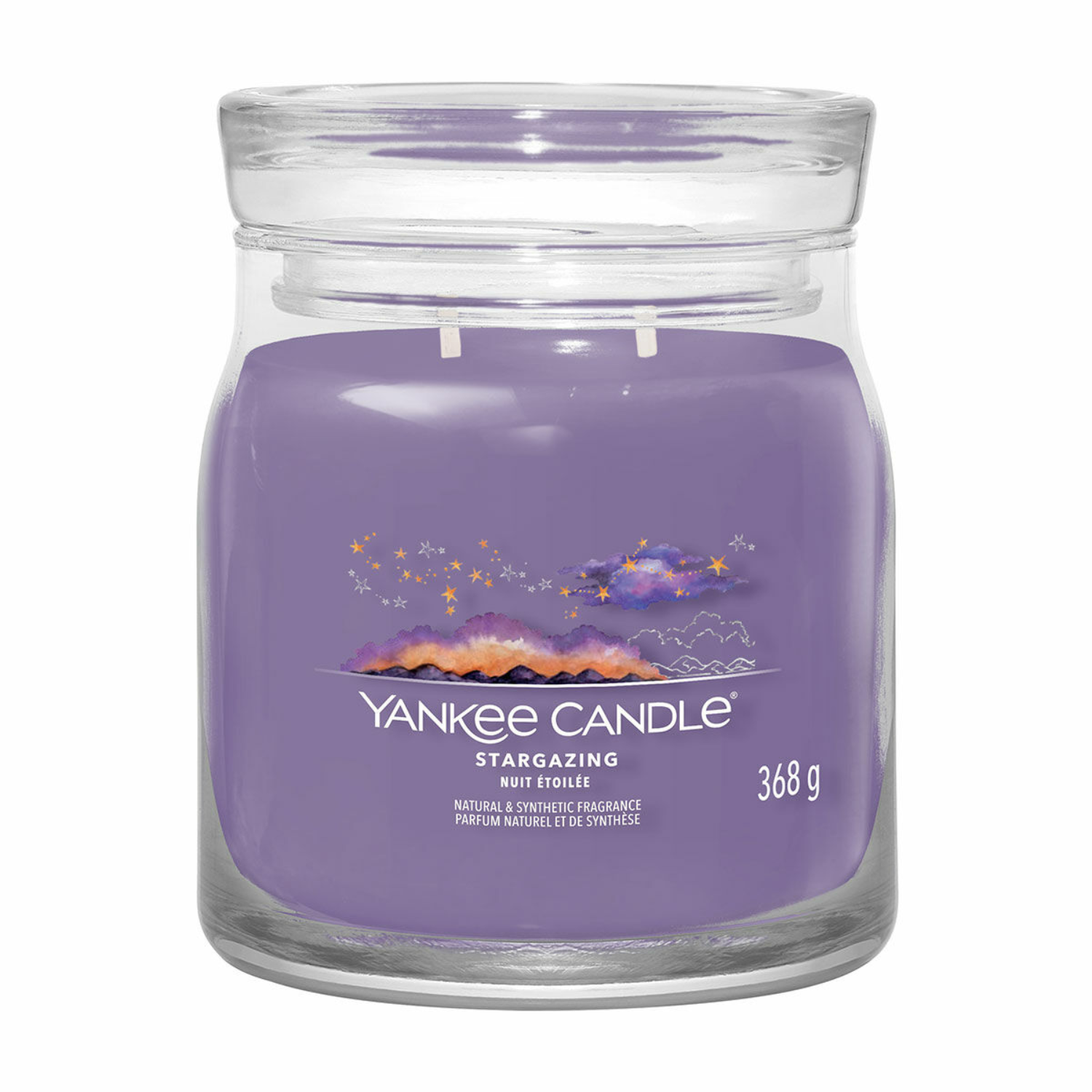 Ароматическая свеча Yankee Candle SIGNATURE "Наблюдение за звездами/STARGAZING", средняя