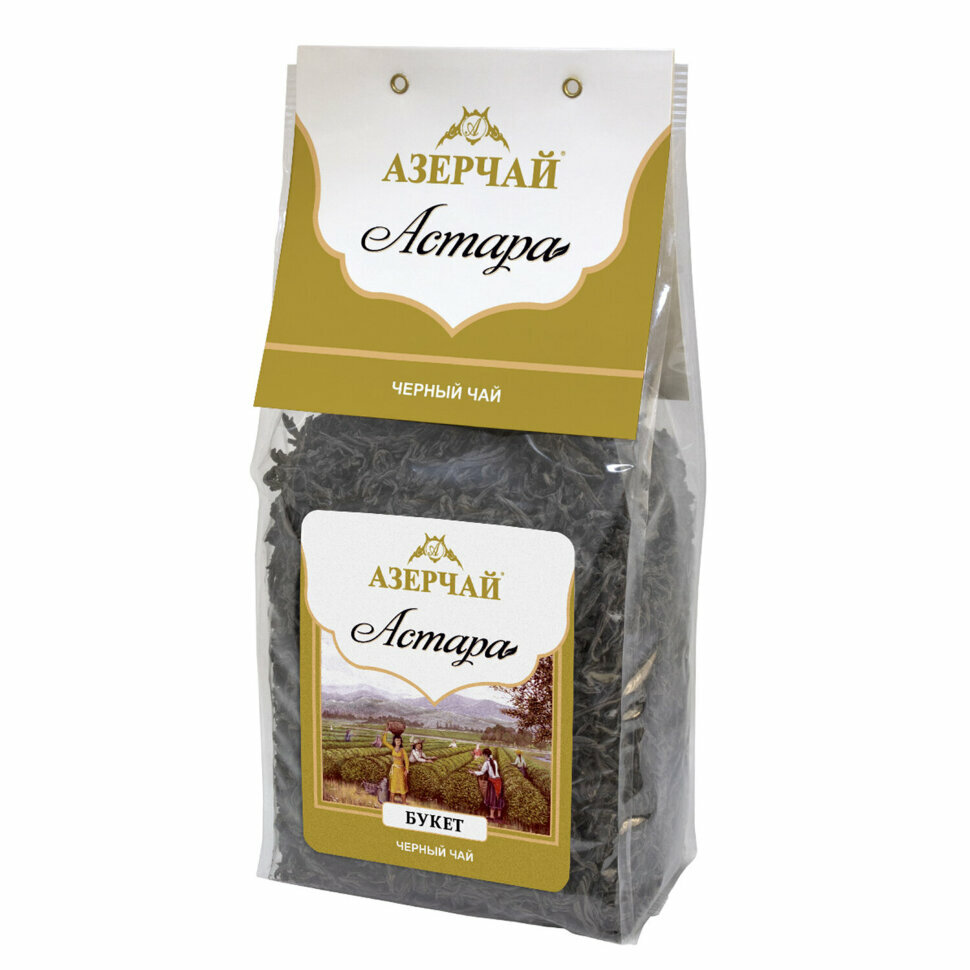 Чай листовой азерчай "Астара Букет" черный крупнолистовой 400 г, 418065, 624513