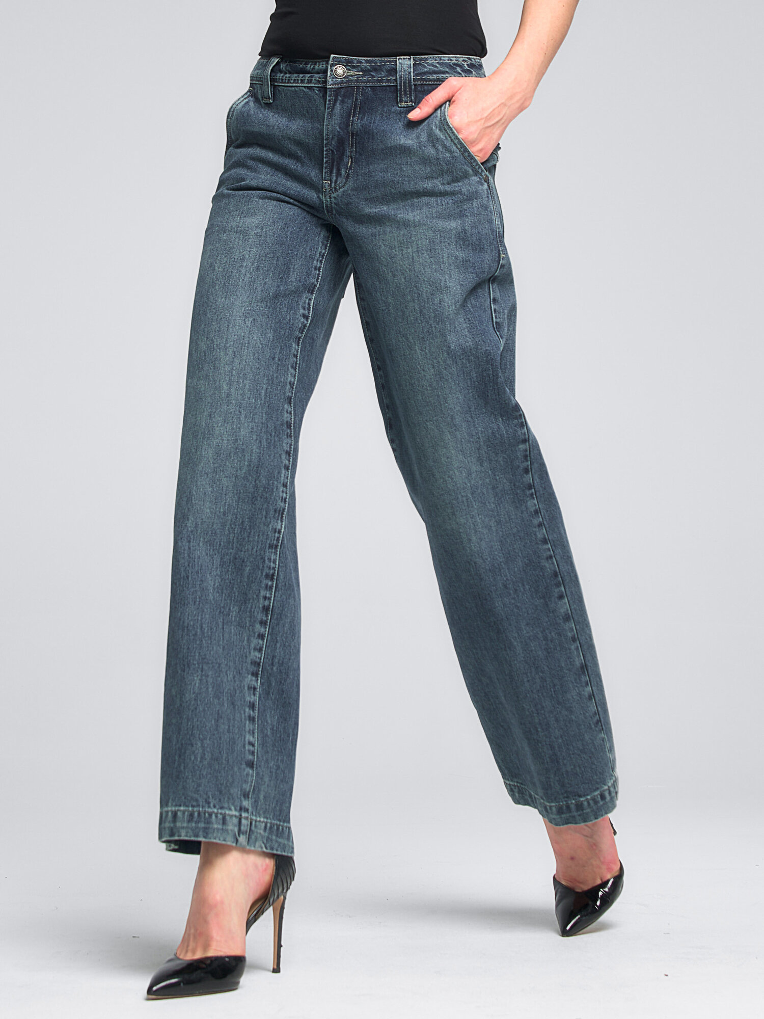 Джинсы широкие 