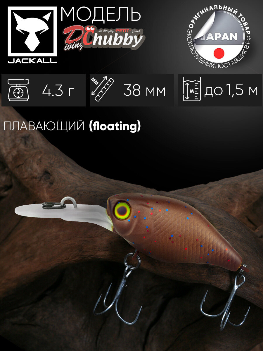 Воблер JACKALL Diving Chubby 38 цв. mat glitter pellet