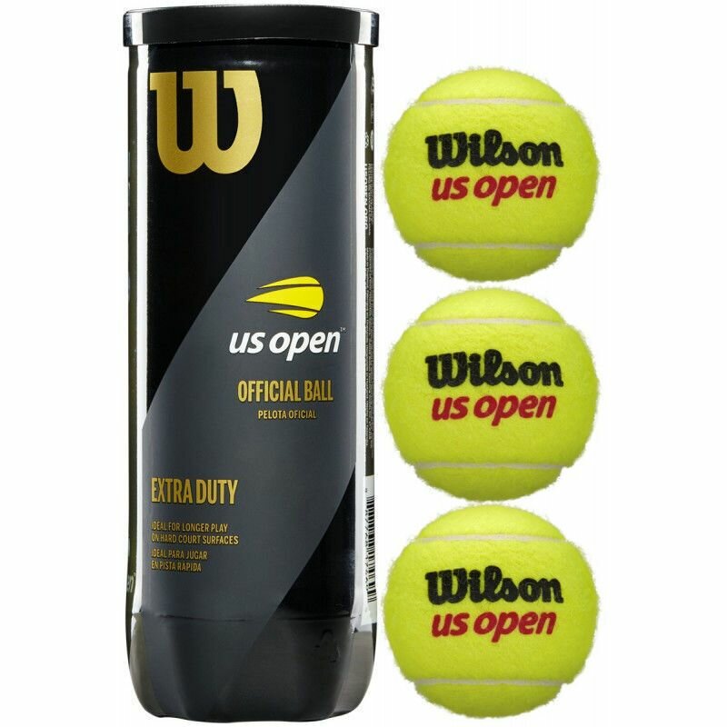 Теннисный мяч для большого тенниса Wilson US Open (Вилсон ЮС Опен), 3 мяча в банке