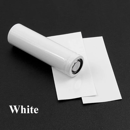 Термоусадочная пленка ПВХ для аккумуляторов 18650/21700/26650/No.5/No.7 White, 50 pieces, 18650 Film