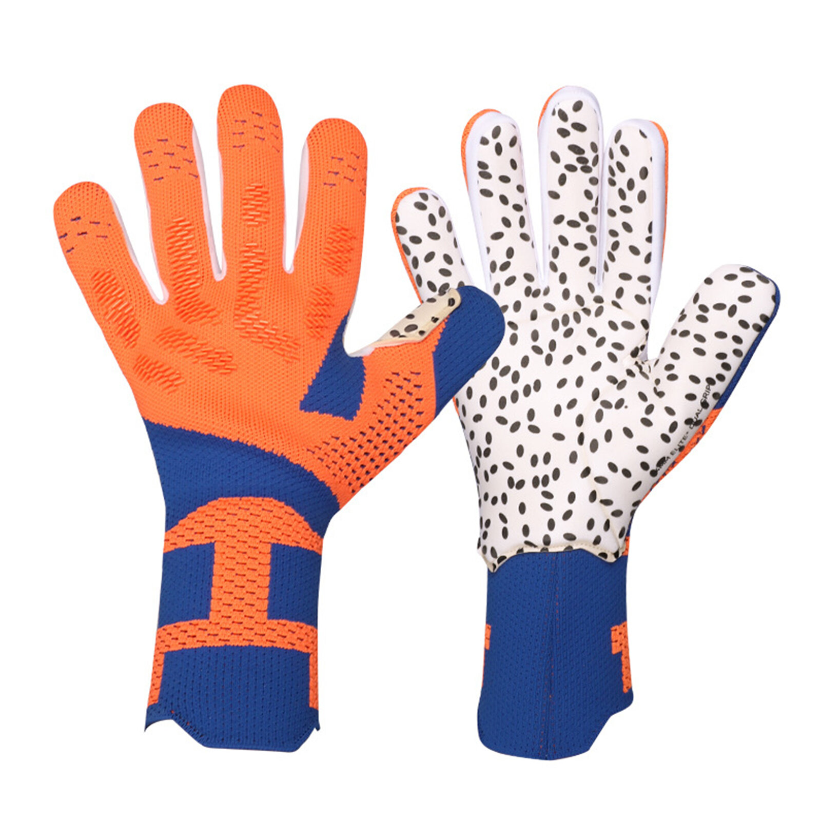 Рукавицы вратаря для футбола Soccer Goalie High Performance Anti-slip для детей и взрослых, материал: латекс, полиэстер, цвет: черный/оранжевый (по выбору), размер: 6/7/8/9/10 (по выбору), в комплект входят: 1 пара вратарских рукавиц