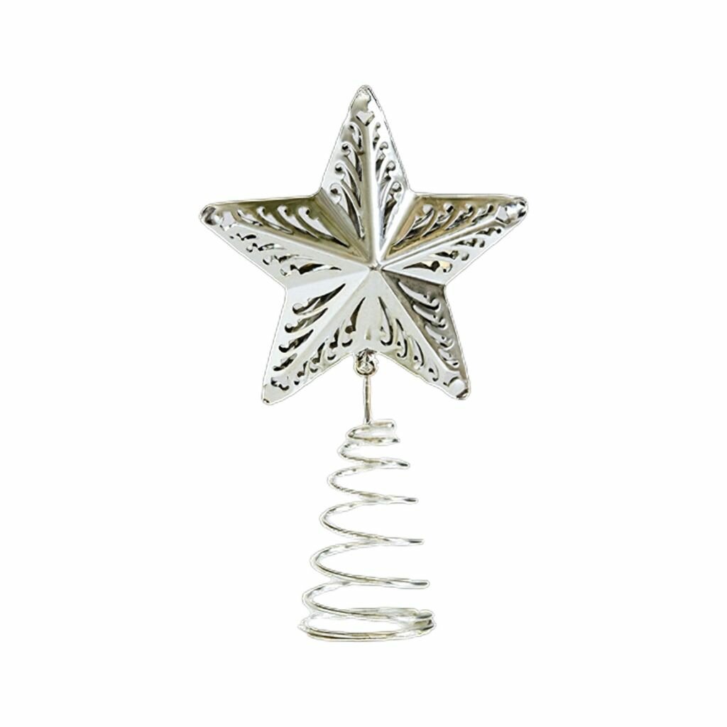 Креативное украшение в виде звезды на вершине рождественской елки из кованого железа-серебро LF2025
