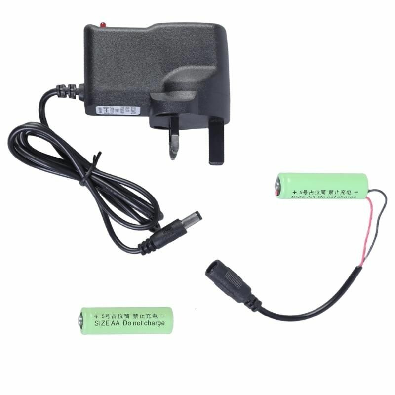 Элиминаторы батареек 3V AA LR6, адаптер питания 100-240V для LED и термостата, 3 метра