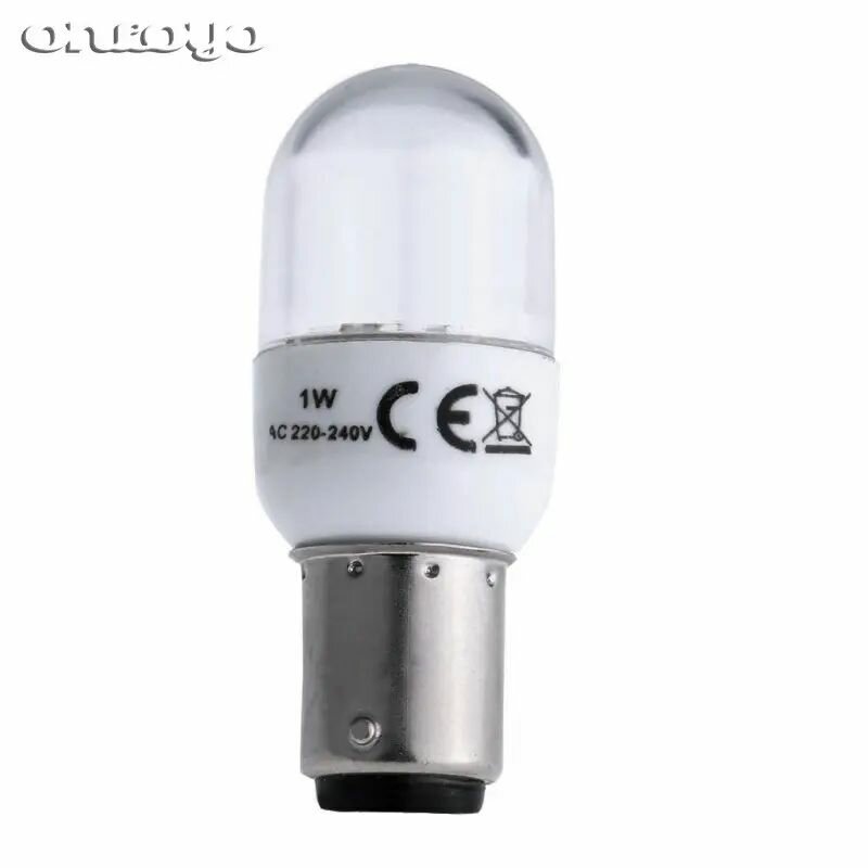 Светодиодные лампы для домашней швейной машины Singer 1 Вт 220 Вольт Push In Type # LED-BA15D 220 В