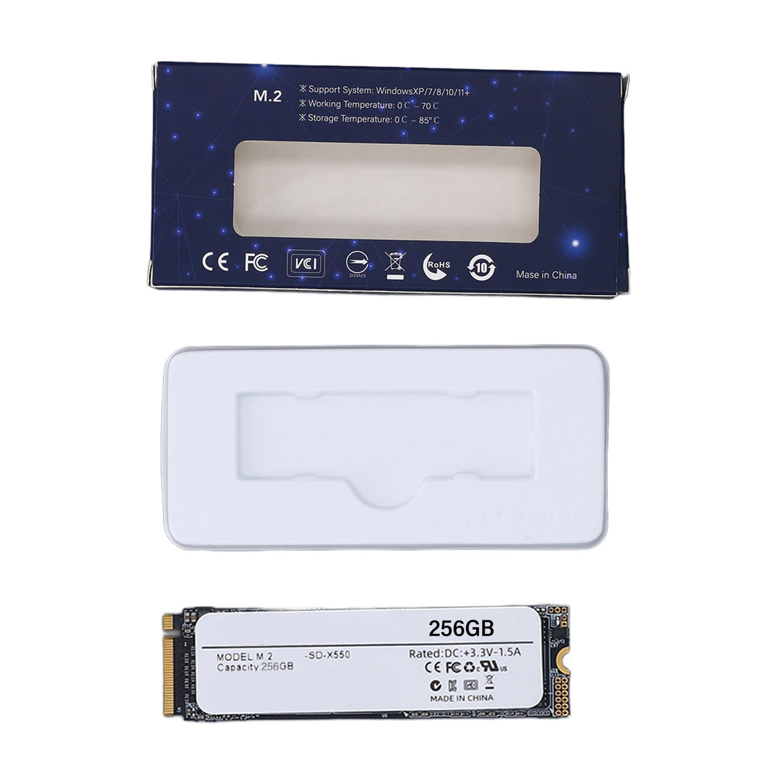 Внутренний твердотельный накопитель nvme m . 2 2280 pcie gen3 x4 256 гб для настольного компьютера и ноутбука