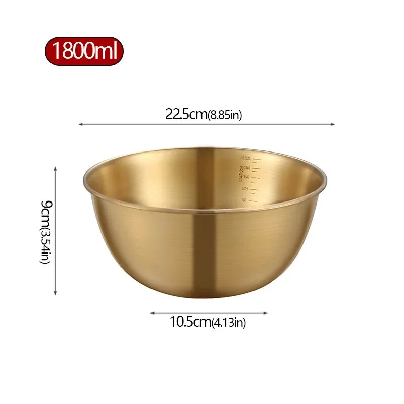 Миска из нержавеющей стали для смешивания 21cm gold