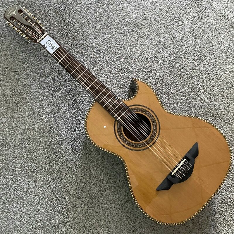 Оскар Шмидт 10-струнная акустическая гитара с подусилением, однопластовая, народная, "Made in Taiwan"