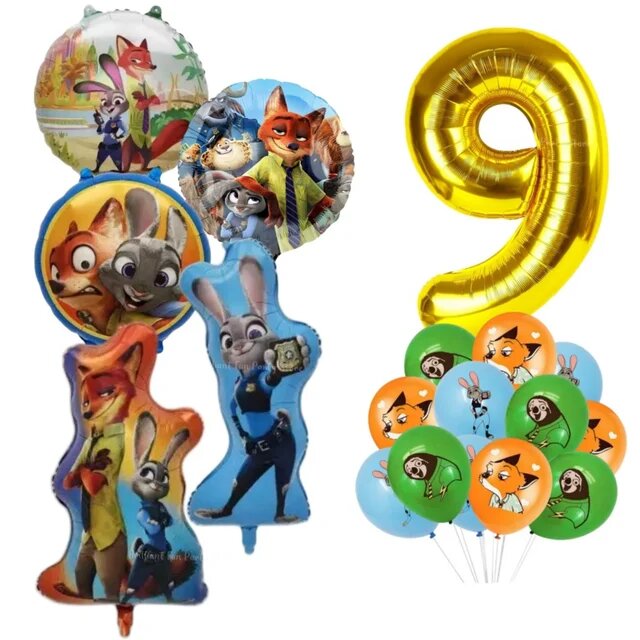 Украшения для дня рождения в стиле «Зверополиса» от Disney, воздушные шары, одноразовая бумажная посуда, товары для детских праздников, товары для вечеринок по мотивам «Зверополиса 2»