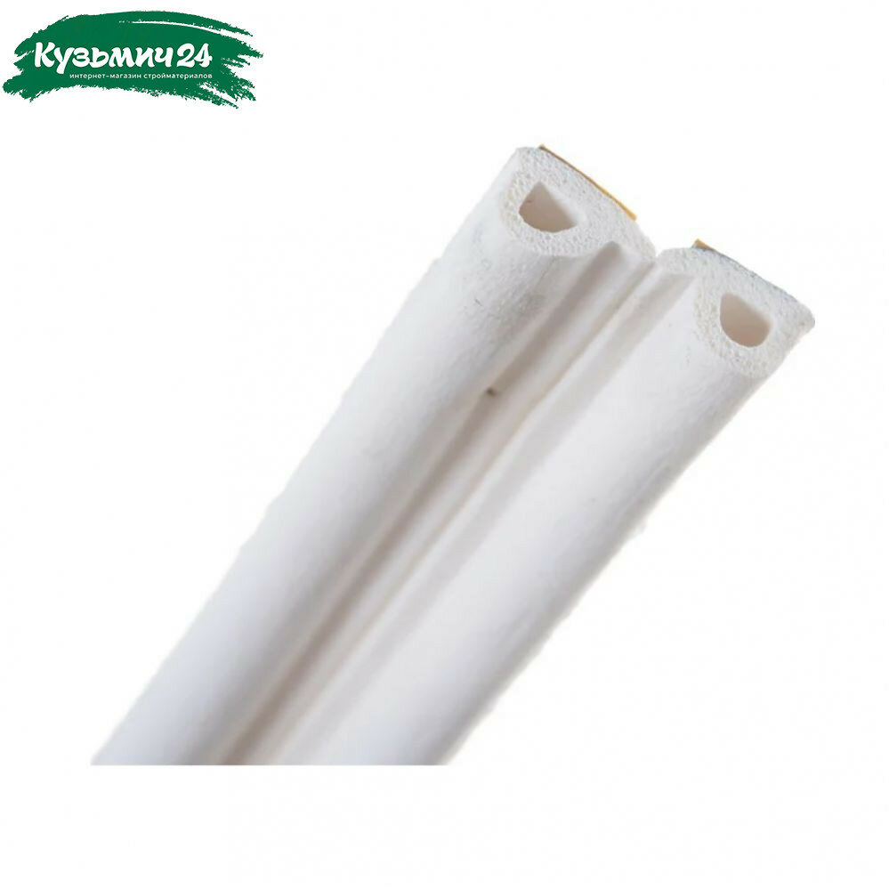 Уплотнитель TECH-TOP 028-0001, промышленный, самоклеящийся, P-профиль, белый, 9х5 мм, на отрез от 1 м