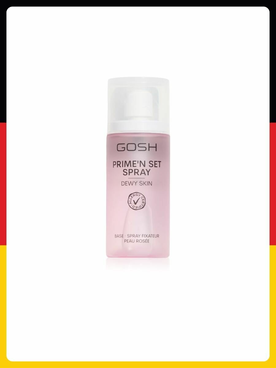 Фиксатор макияжа Gosh Prime'n Set Dewy Skin Brightening Setting Spray for Face, 50 мл