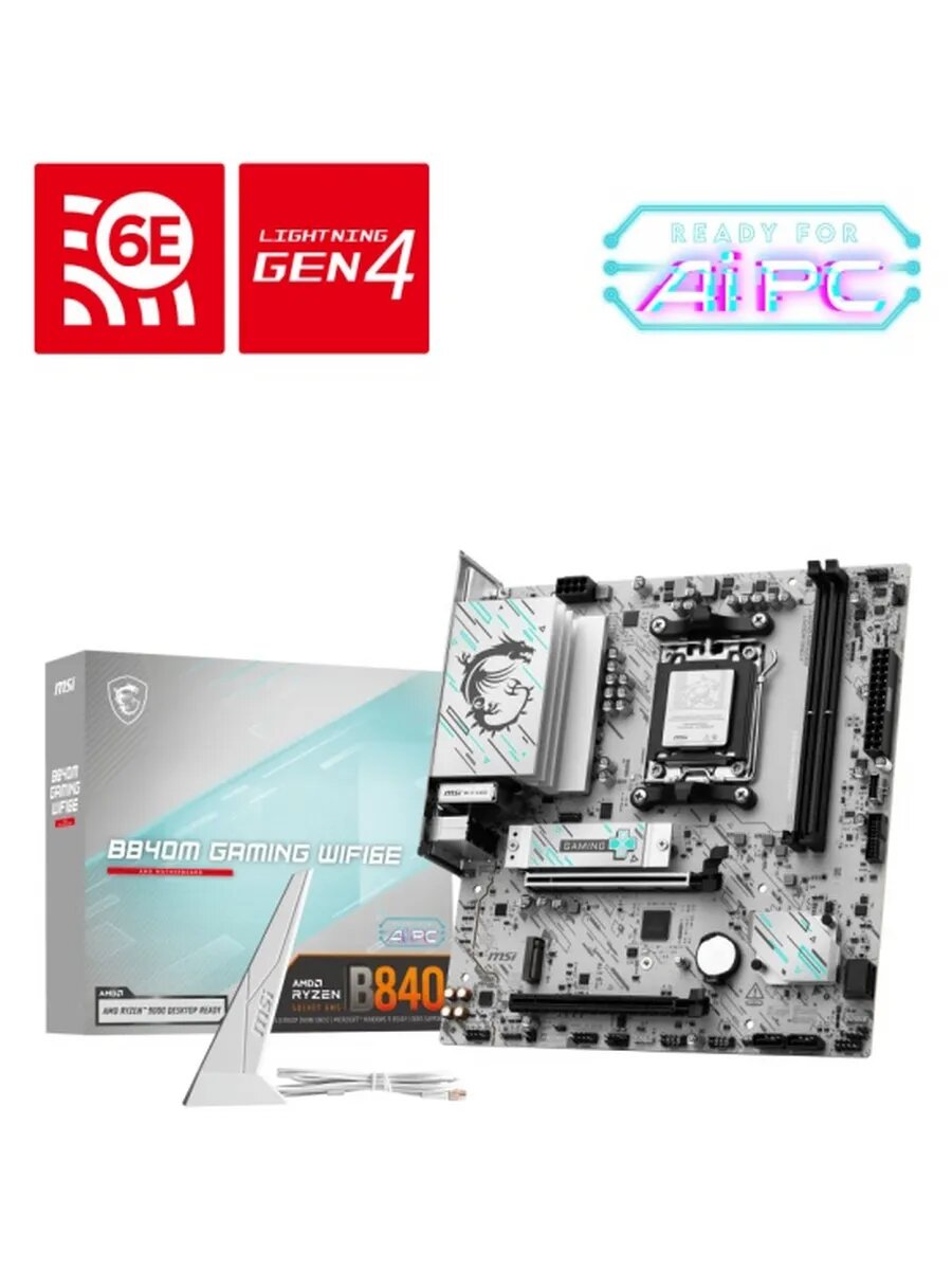 Материнская плата B840M GAMING WIFI6E (AM5, mATX)