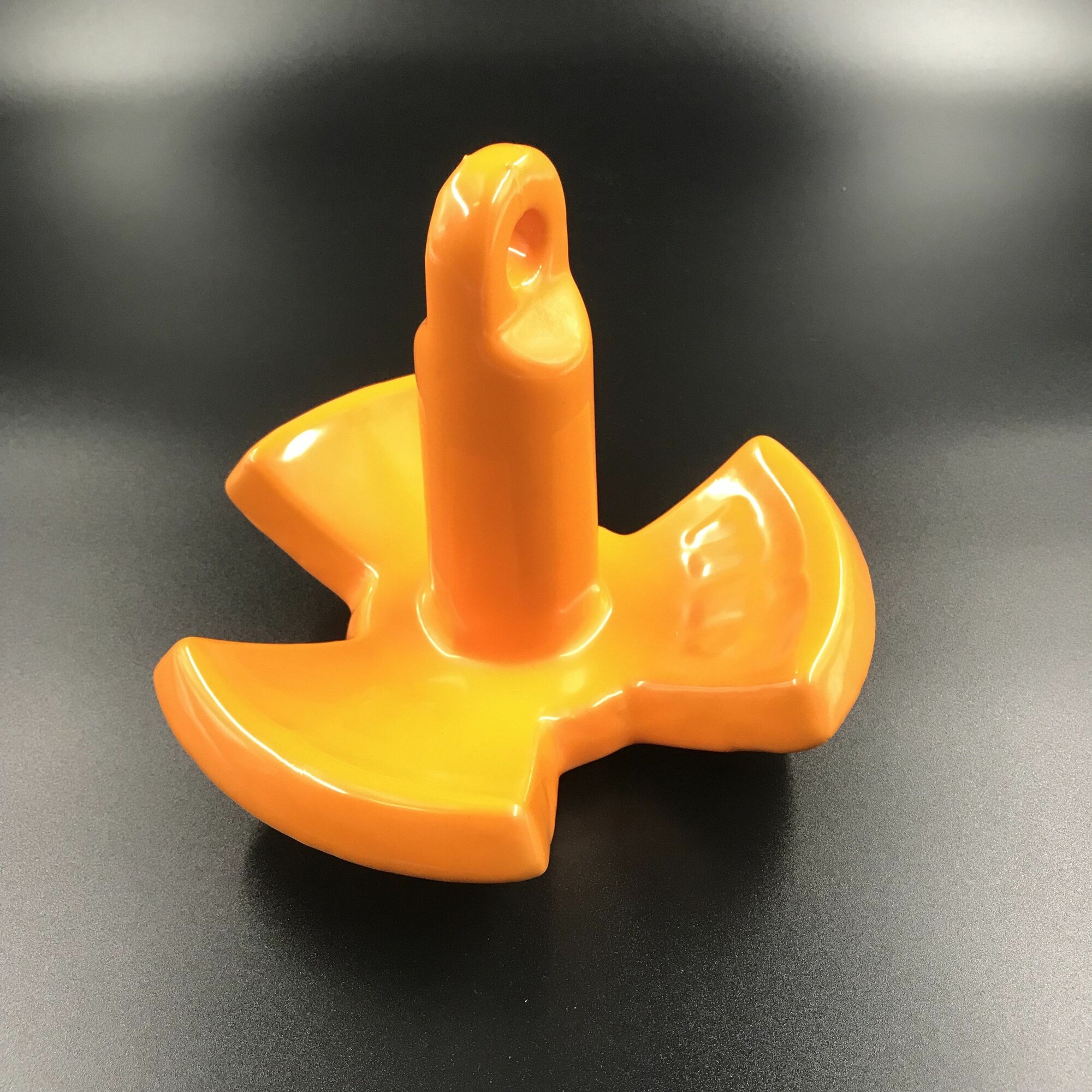 Якорь речной 3-х лепестковый с ПВХ покрытием 5.4кг Allshine якорь гриб для лодки (оранжевый)