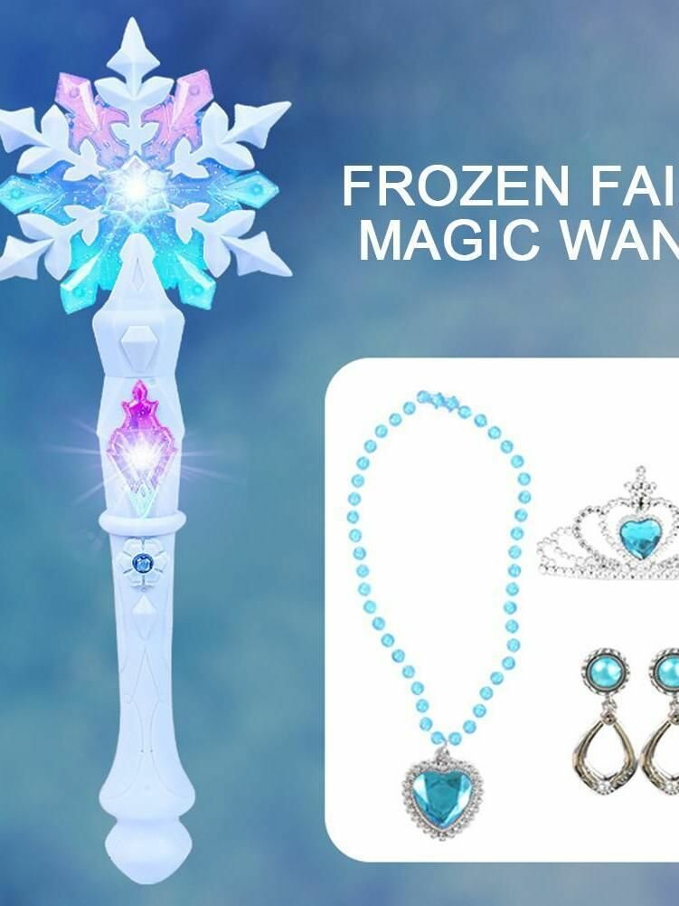 Детская музыкальная игрушка "Волшебная палочка", Светящаяся трость для ходьбы Принцессы