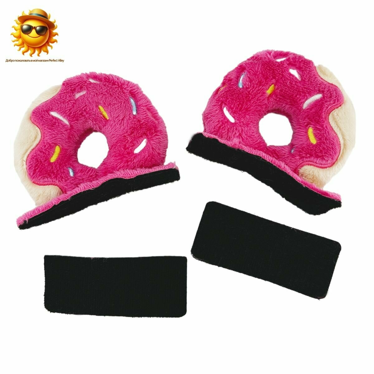 Чехол для горнолыжного шлема, Плюш, дизайн с ушками зайца, креативный, вязаный