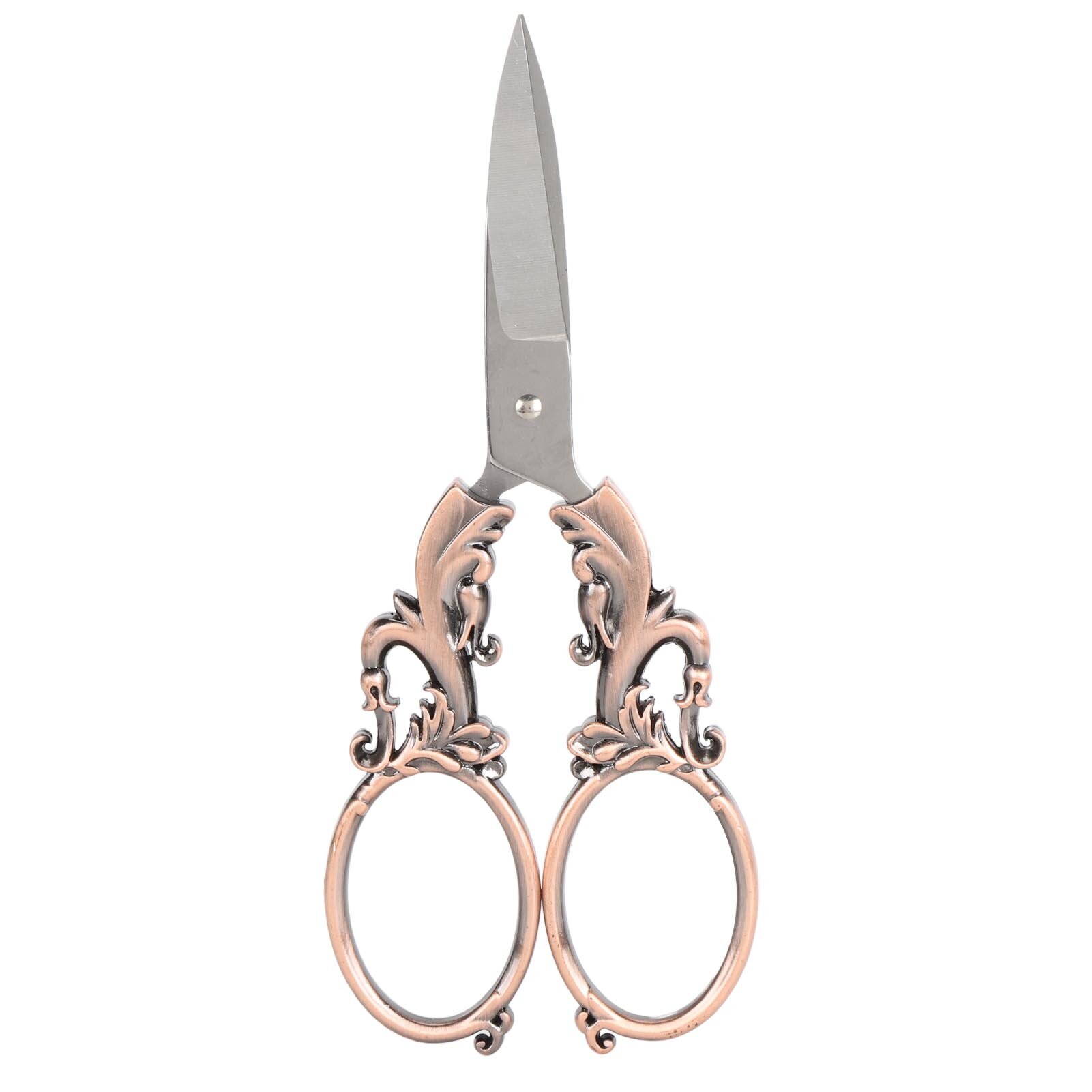 5in Embroidery Scissors Stainless Steel Tip Multifunctional Portable Vintage for Handmade Projects Red Bronze