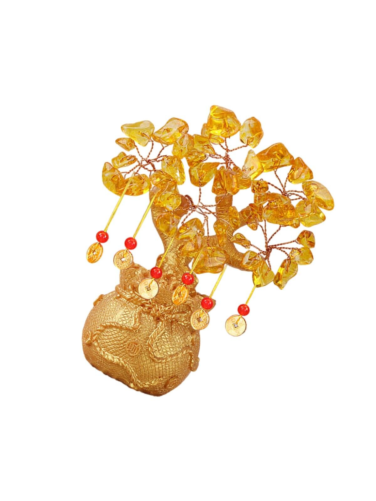 Украшение из цитринового хрустального дерева Для Увеличения финансовой удачи