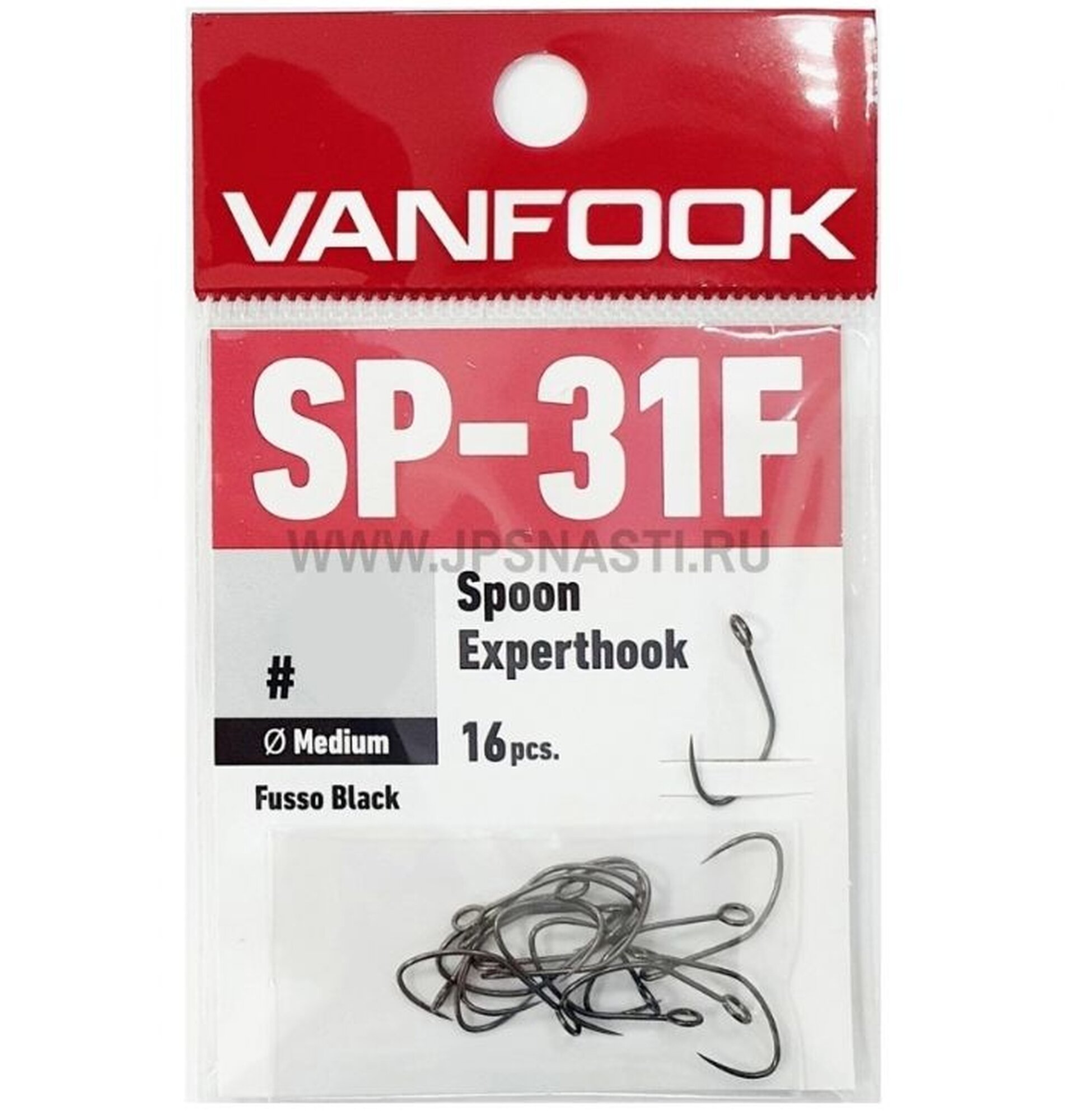 Одинарные крючки для рыбалки Vanfook SP-31F, Fusso Black, #10 / Японские крючки ВанФук