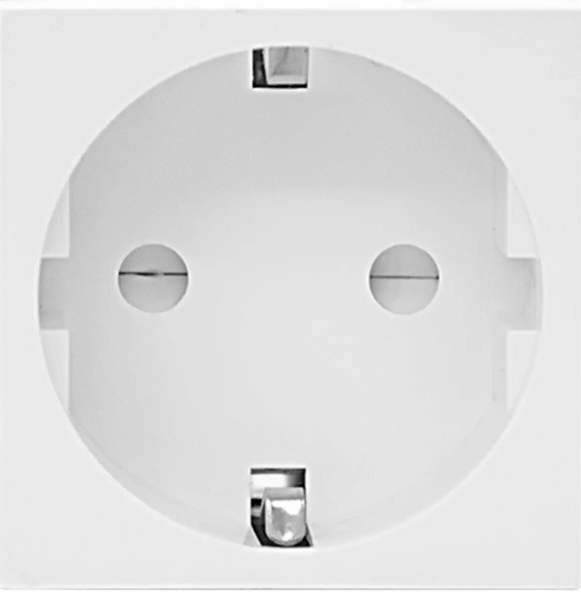 Розетка Donel 2К+З винтовой зажим со шторками 45х45мм белый DF6W