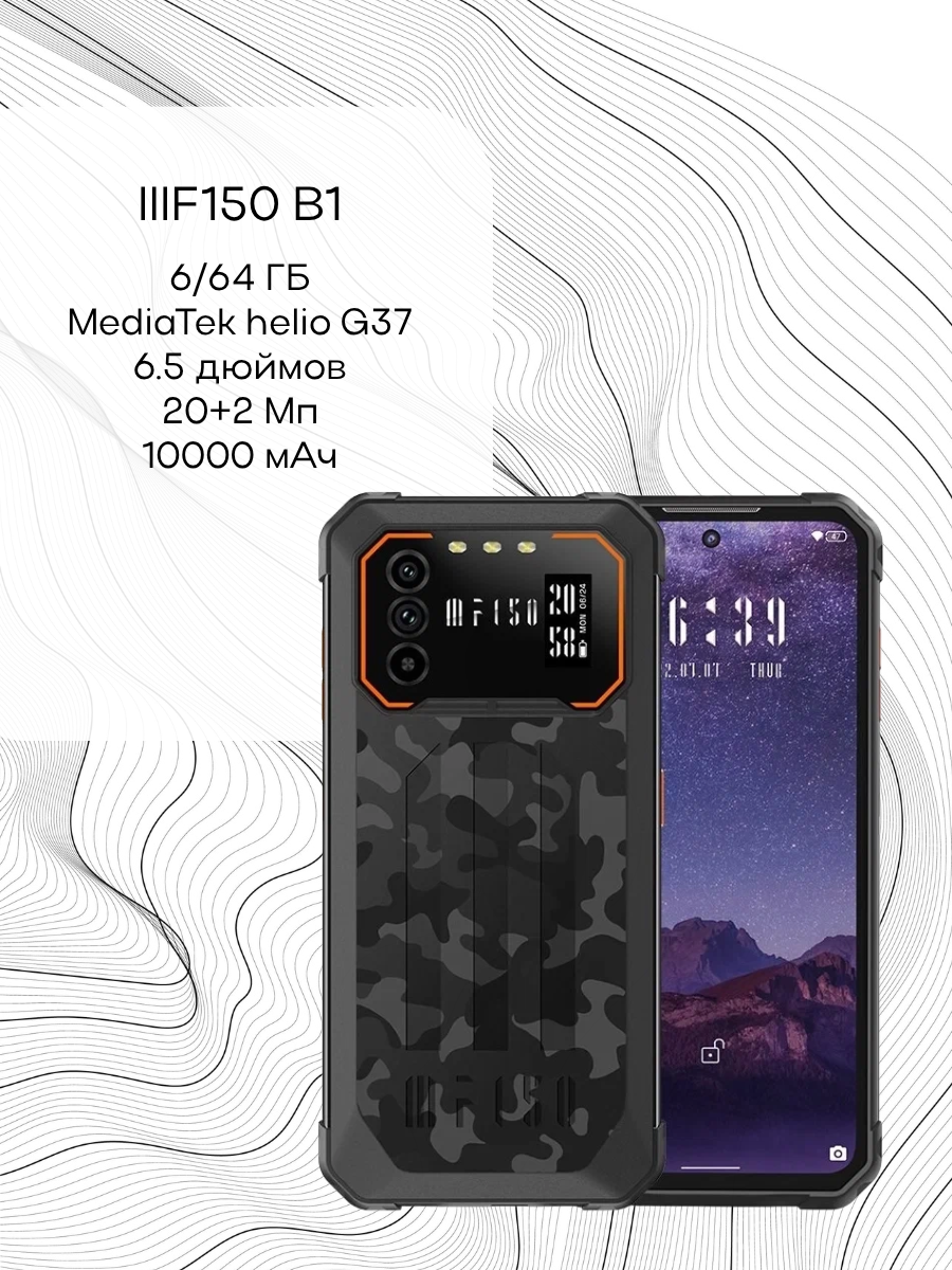 Смартфон IIIF150 B1 6/64 ГБ, Dual nano SIM, черный
