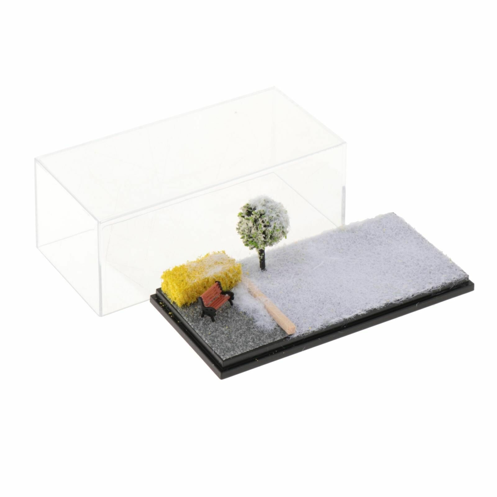 Витрина для моделей автомобилей 1:64, сцена парковки с фигурками, зимняя сцена из сплава