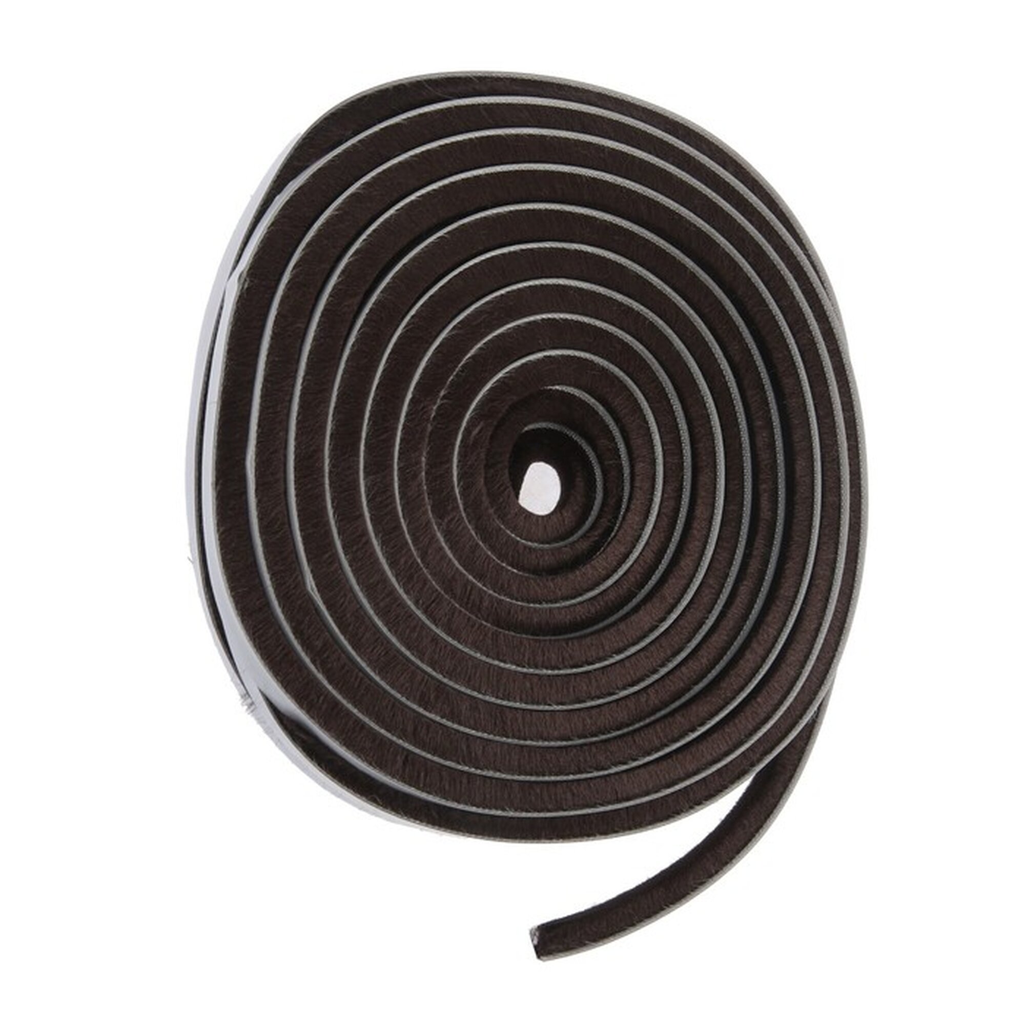 Уплотнитель щеточный самоклеящийся тундра, 9х9 мм, коричневый, 10 м.