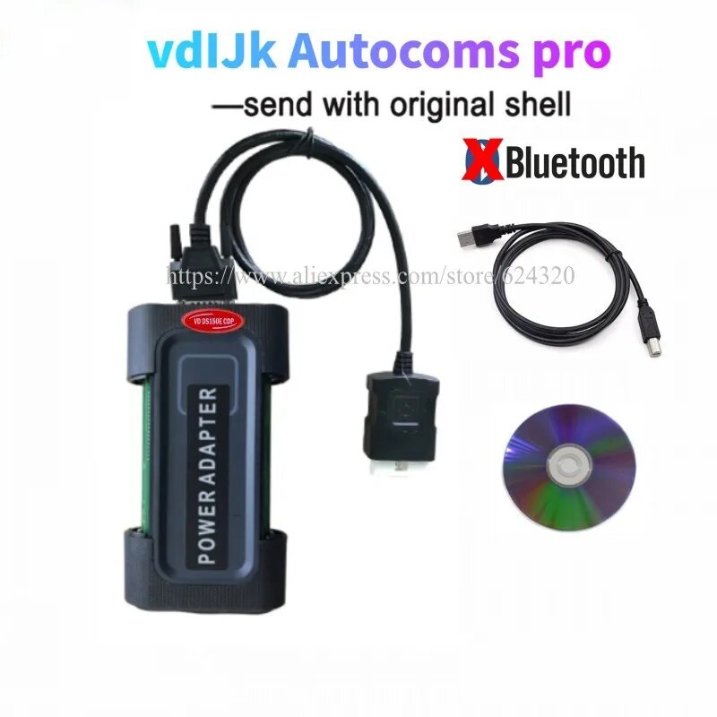 Diagnostic 2026 Obd2 VdIJk Autocoms Pro Vd Ds150e Cdp 2021.11 2020.23 with keygen, Black case usb