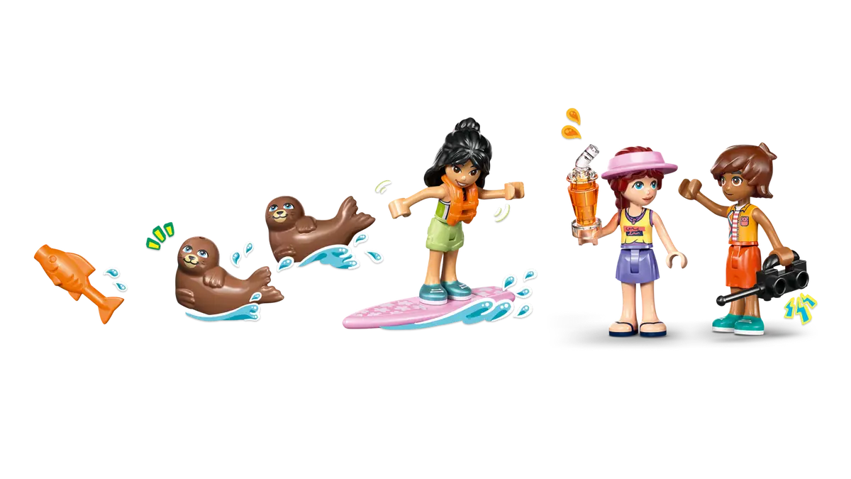 Конструктор LEGO Friends 42699 Пляжный домик с тюленями, 400 деталей — фото 1