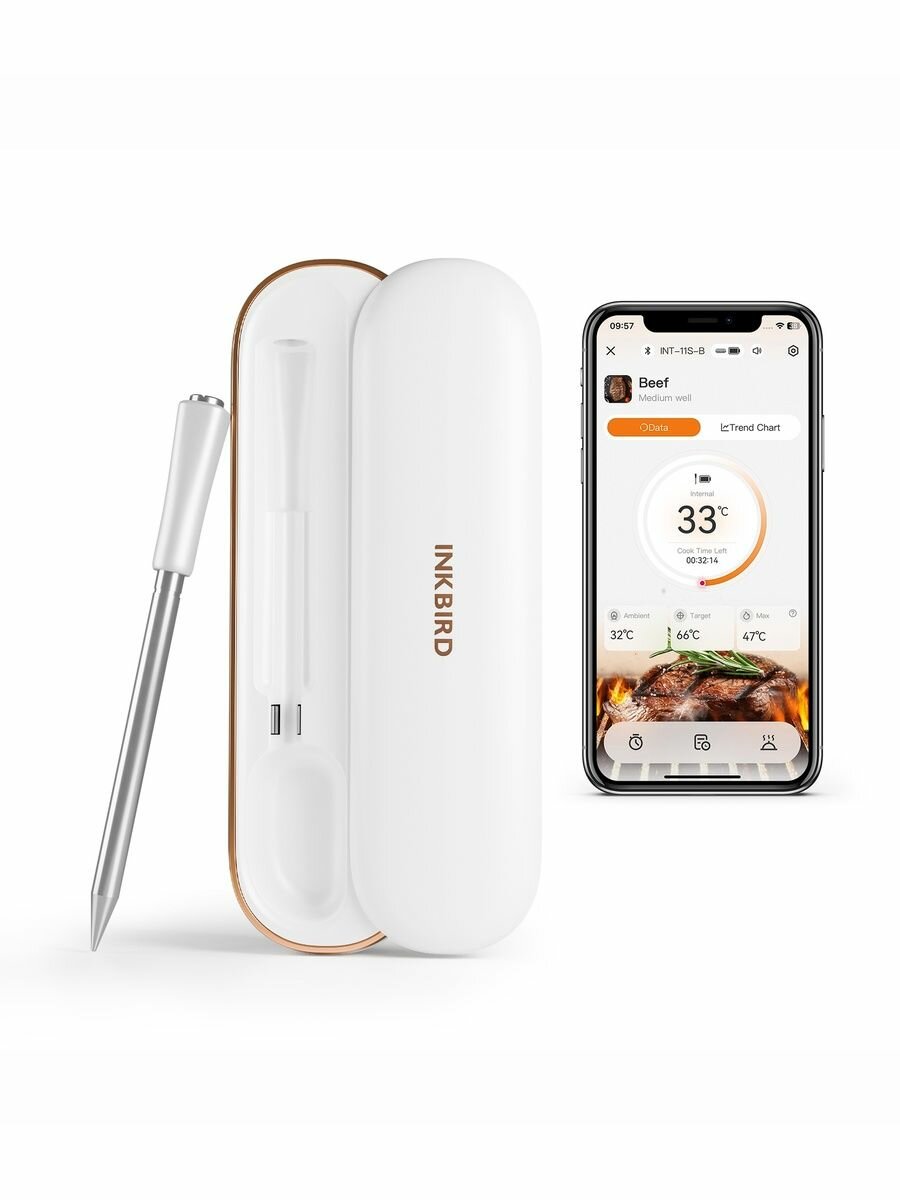 Кулинарный термометр INKBIRD INT-11SB, беспроводной, док-станция, Bluetooth