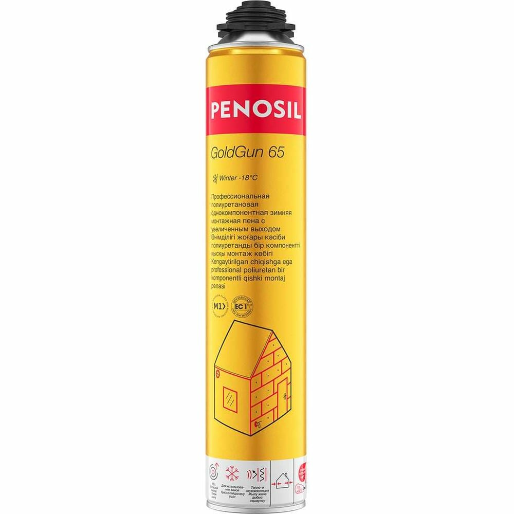 Профессиональная монтажная пена Penosil GoldGun 65 winter