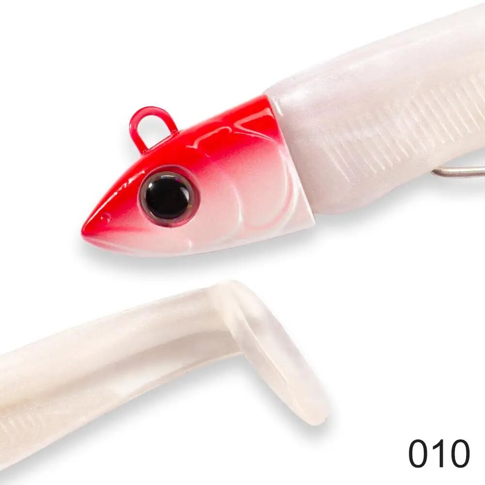 Hunthouse Barre T. Minnow мягкая приманка для ловли окуня и щуки Белый, 110mm jig head 40g, 010