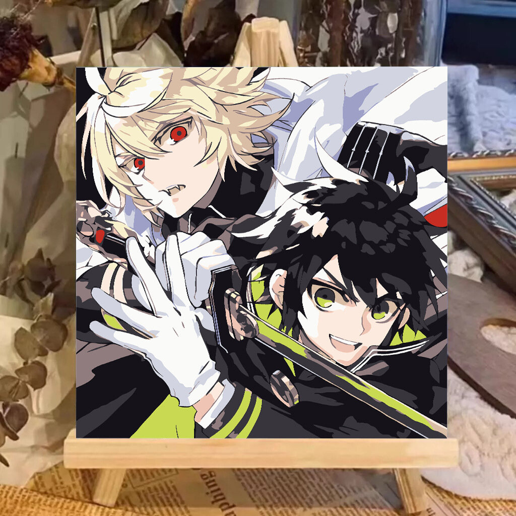 Bungo Stray Dogs Осаму Дадзай DIY Цифровая масляная живопись Раскраска ручной работы Накахара Чуя Аниме товары Акриловая живопись