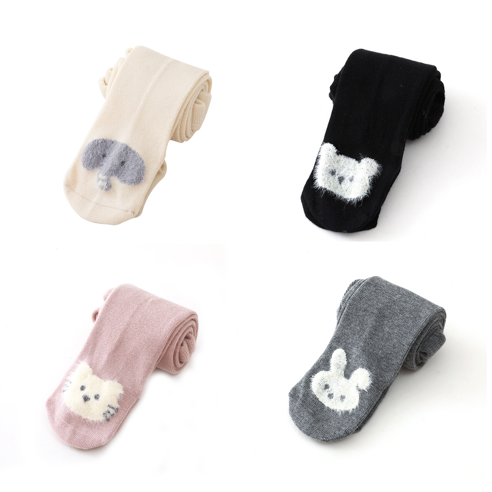 Детские бесшвые тканевые чулки с шнуровкой color