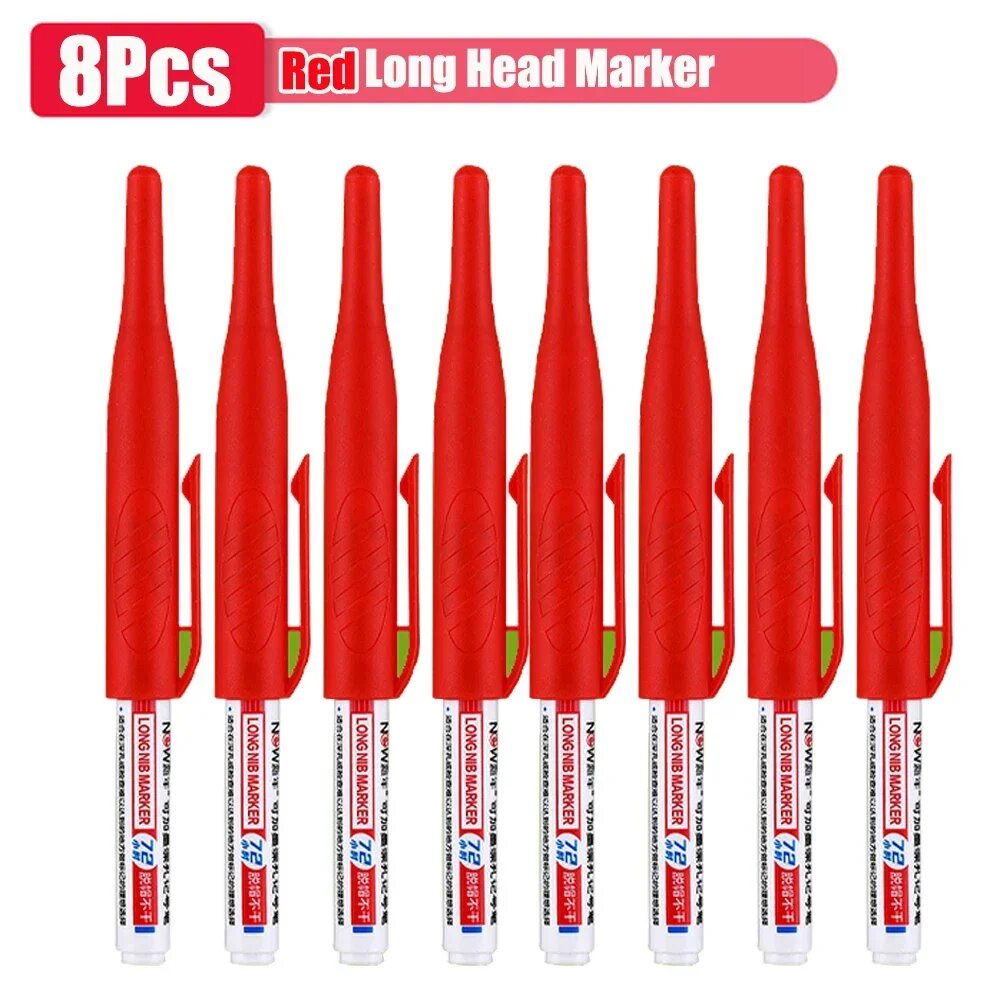 1-8 шт, маркер с глубокими отверстиями, водостойкий маркер с масляным наконечником и длинной головкой, ручка для ванной комнаты, металлическое деревообрабатывающее украшение, многоцелевой