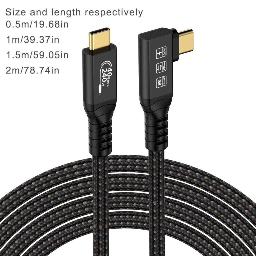 Кабель USB4 40Gbps, 0.5m — фото 1