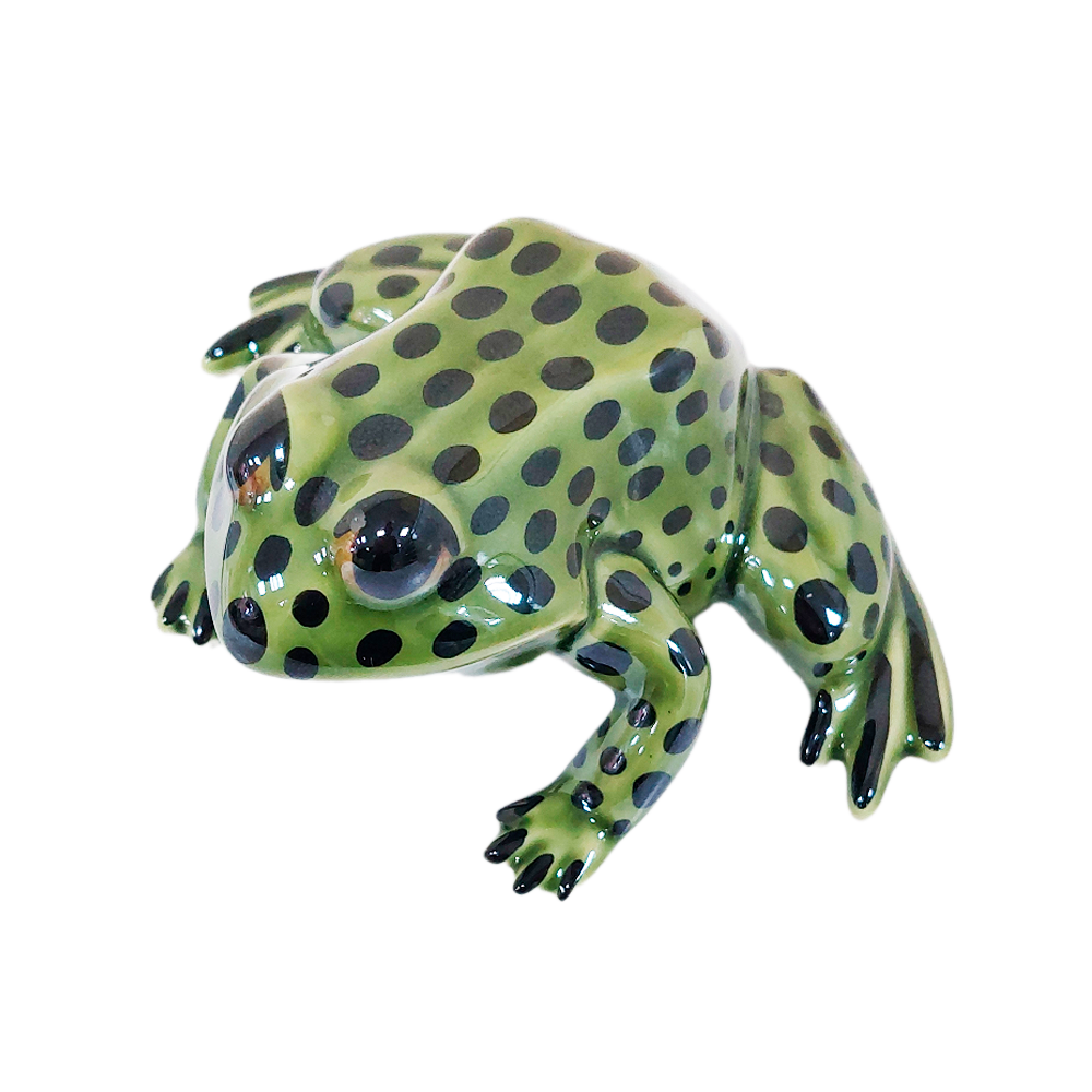 Фарфоровая фигурка ручной работы "Лягушка пятнистая"