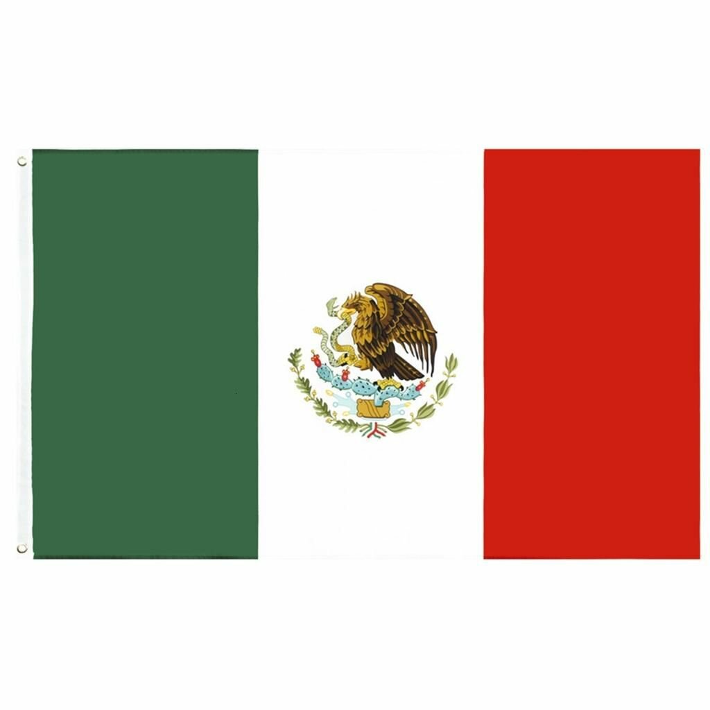 Флаг Мексики из полиэстера для помещений и улицы, яркие цвета, повышенная прочность
